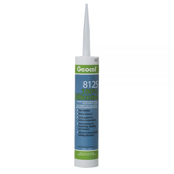 8125® 100% SILICONE HIGH PERFORMANCE ACETOXY CURE SEALANT - Geocel